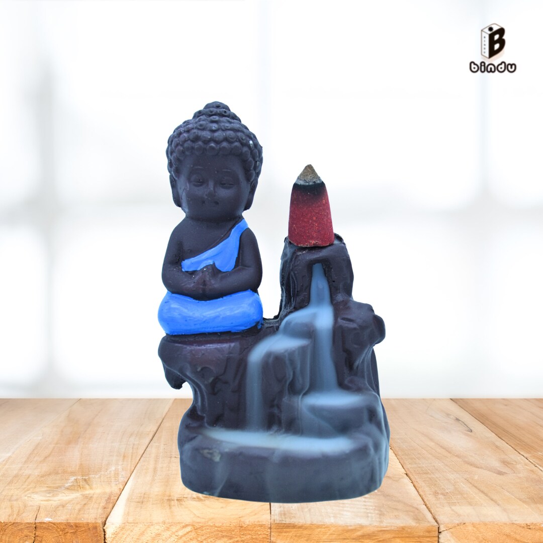 Smoke Buddha Statue, Gift Lord Buddha Little Baby Monk Buddha Fragrance ...