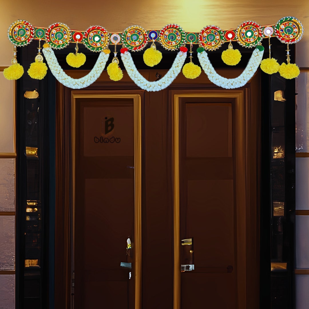 Door Torn Main Gate Bandarwal Wall Hanging Diwali Pooja Room Decoration ...
