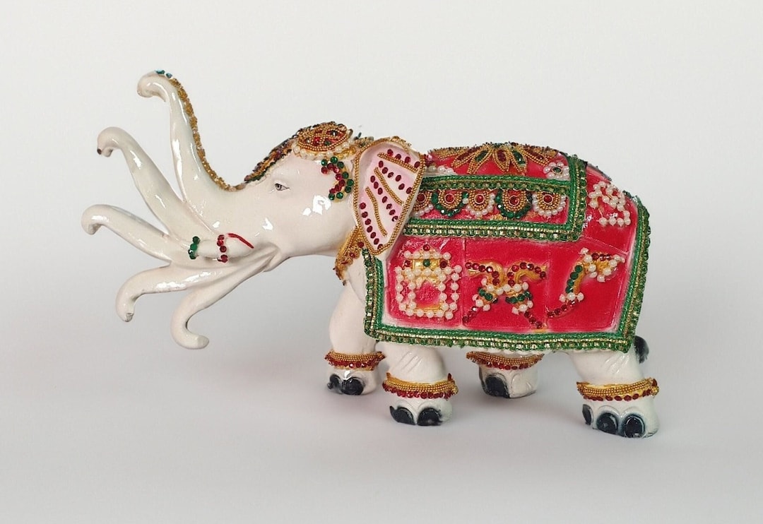 TCG 24cm Airavat Hathi Statue: Five-trunk Elephant King - Etsy