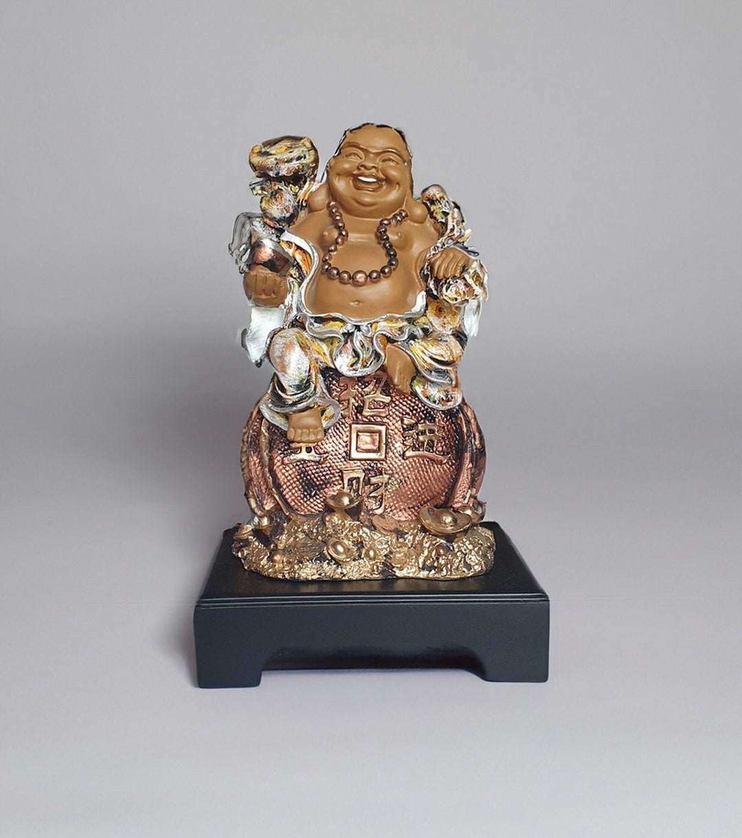 TCG 30cm Laughing Buddha Money Kuber Statue. Feng Shui Figurine ...