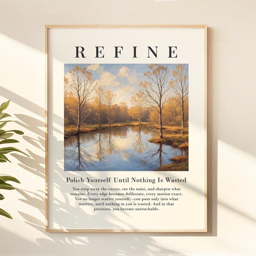 Refine Printable Digital Wall Art Home Decor Gift Self Improvement ...