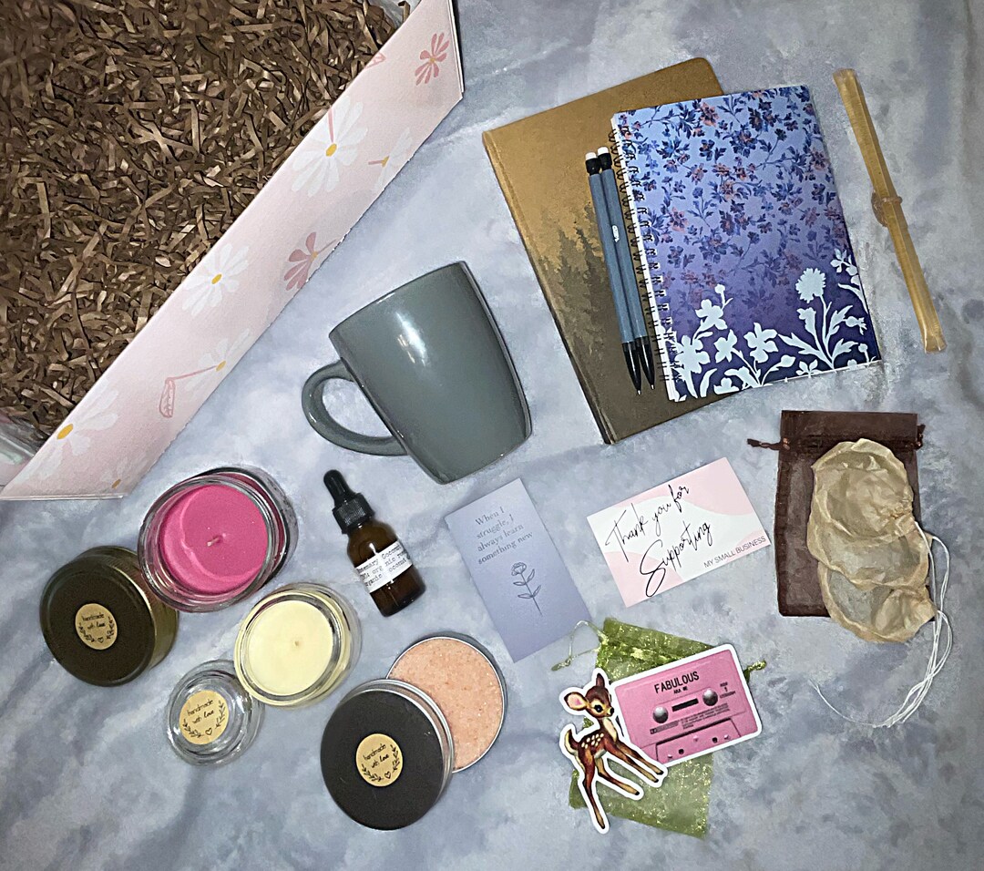 Custom Box for Her, Organic and Natural Aesthetic Self Care Gift Box ...