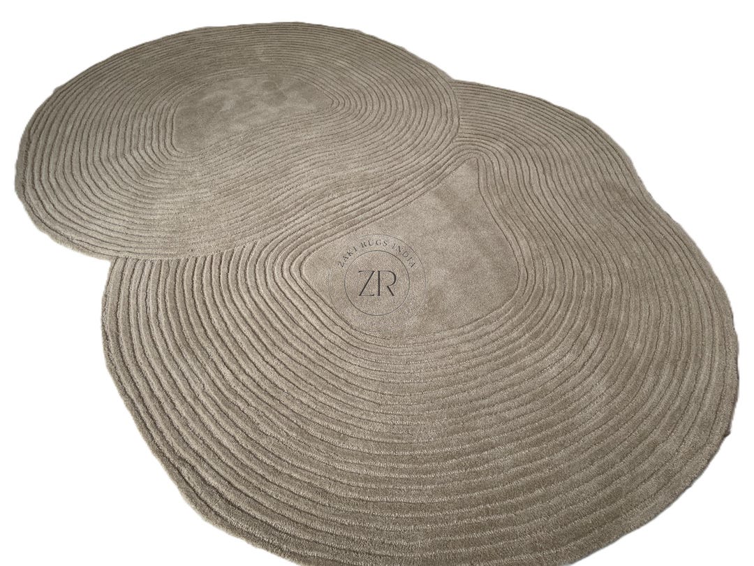 Hand-tufted Zen Wool Rug: Multi-color Modern Living Room Decor - Etsy