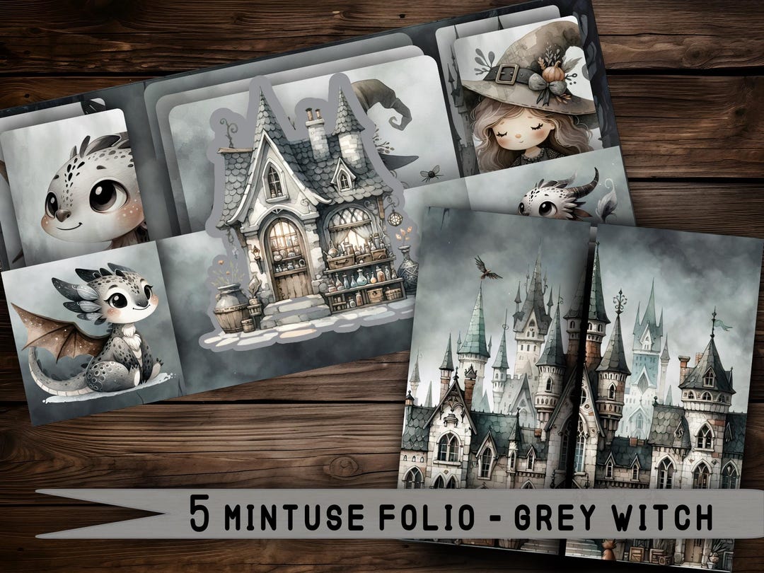 Halloween Folio Card Holder Digital Printable Folio Vintage Girls Cute ...