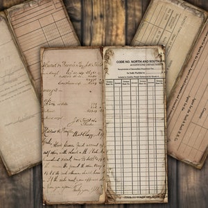 Junk Journal Pages Digital Download Scrapbook Paper Kit Collage Sheet ...