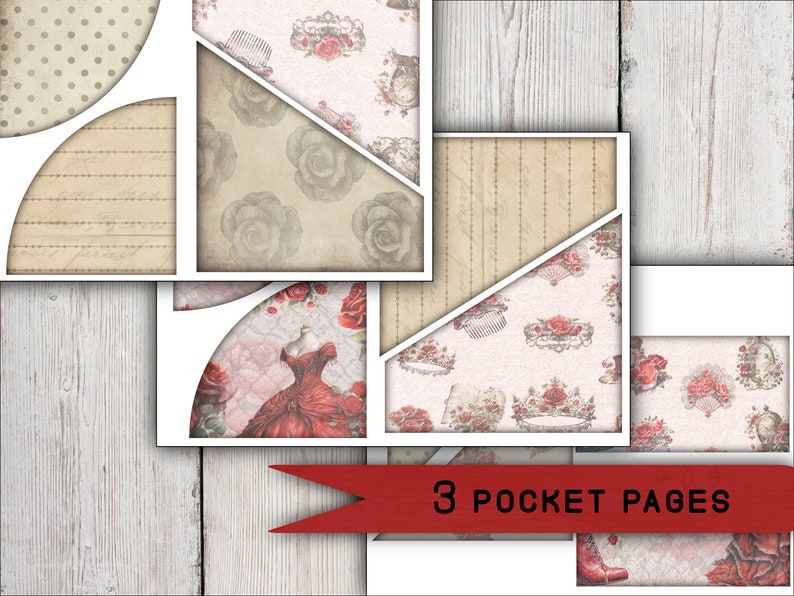 Roses Junk Journal Printable Vintage Art Junk Journal Digital Kit
