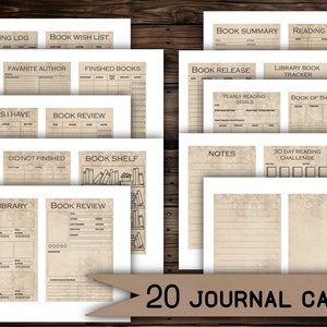 Digital Reading Journal Printable Reading Tracker Journal Junk Journal ...