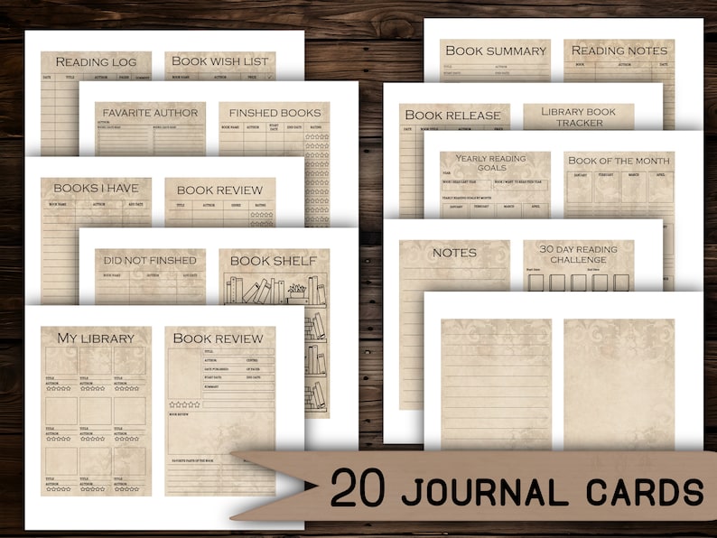 Digital Reading Journal Printable Reading Tracker Journal Junk Journal ...