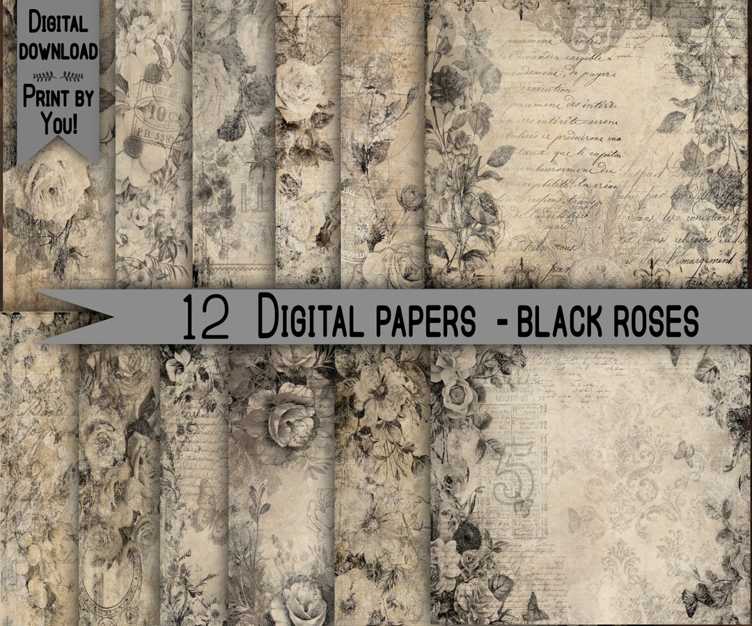 Digital Paper Pack Digital Download Scrapbook Paper Kit Collage Sheet ...