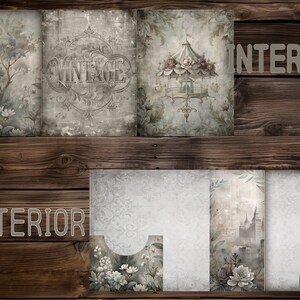 Vintage Folio Card Holder Digital Printable Vintage Junkjournal ...