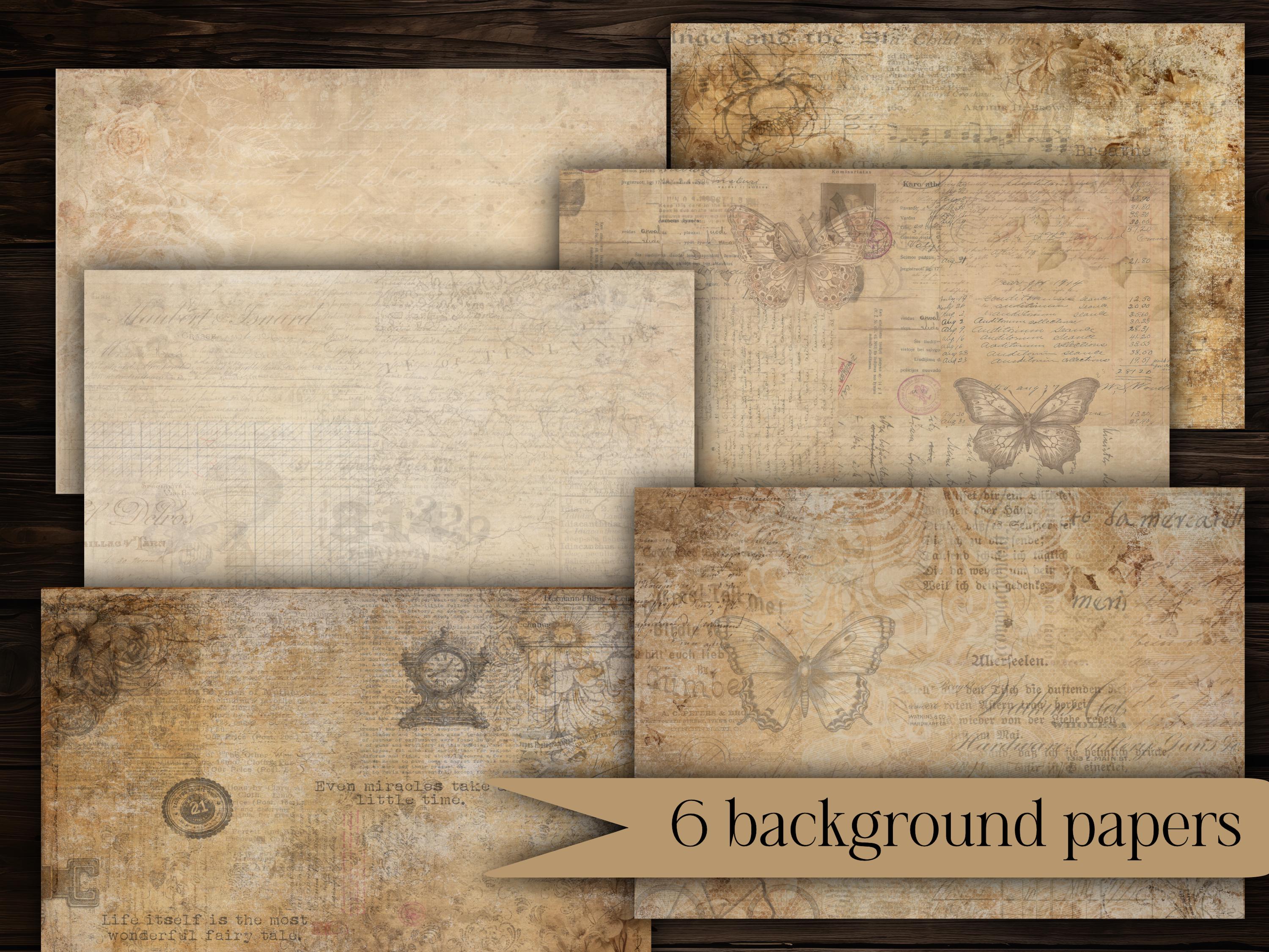 Printable Basic Junk Journal Kit Vintage Ephemera Pack Digital Download ...