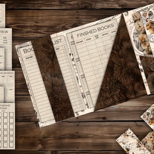 Digital Reading Journal Printable Reading Tracker Journal Junk Journal ...