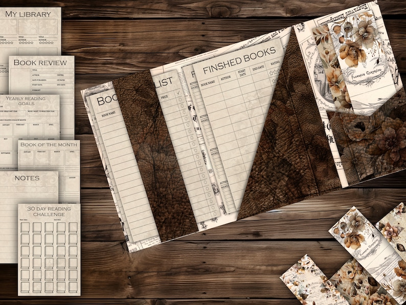 Digital Reading Journal Printable Reading Tracker Journal Junk Journal ...