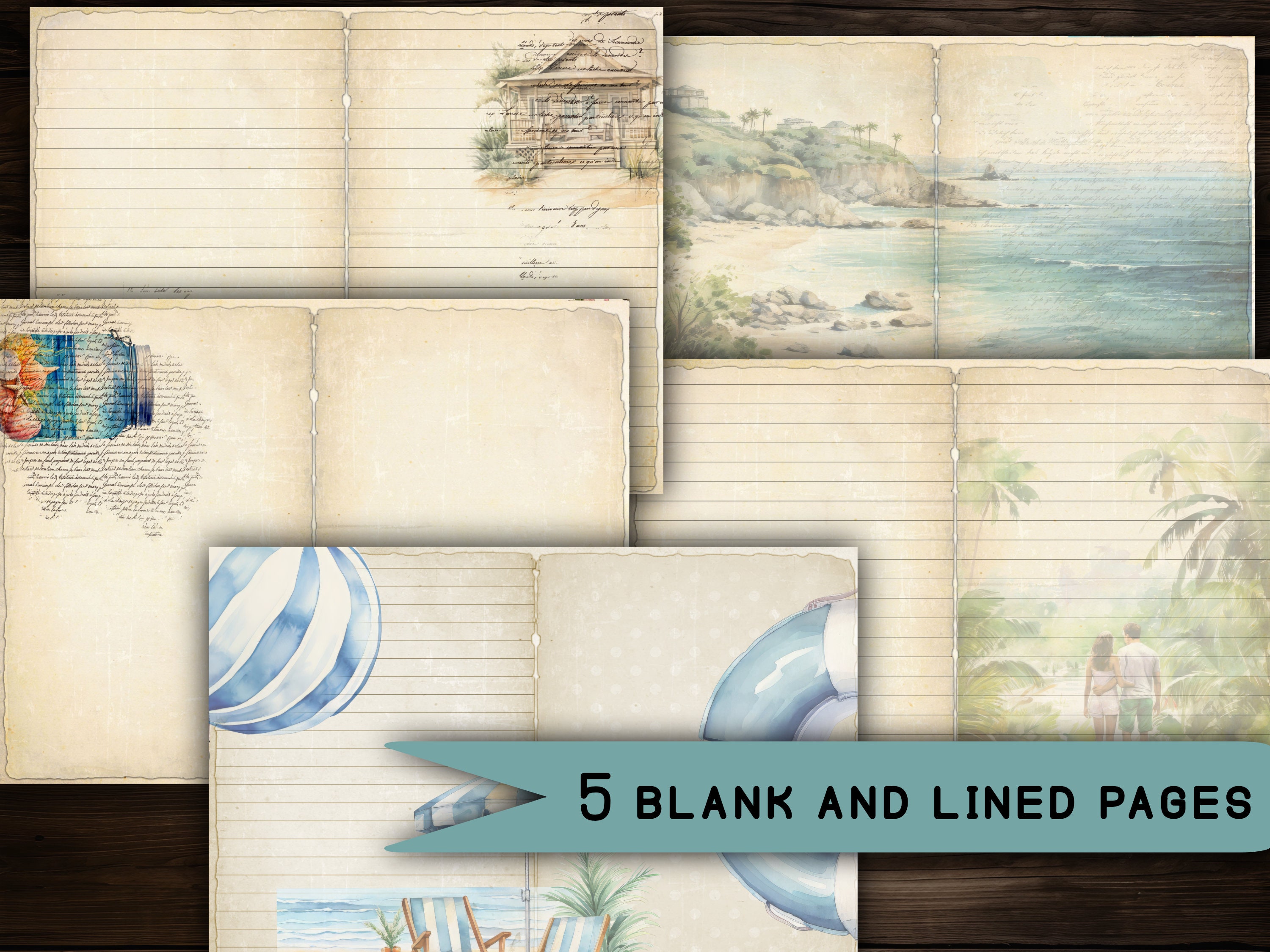 Junk Journal Kit Complete Printable Journals Digital Paper Vintage ...