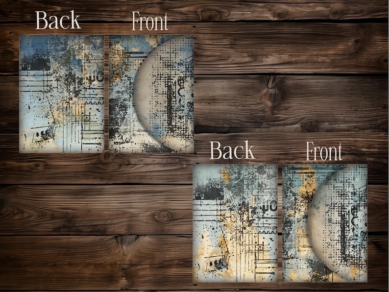 ATC Cards Printable Digital Scrapbooking Kit Mixed Media Folio Template ...