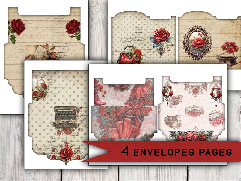 Roses Junk Journal Printable Vintage Art Junk Journal Digital Kit