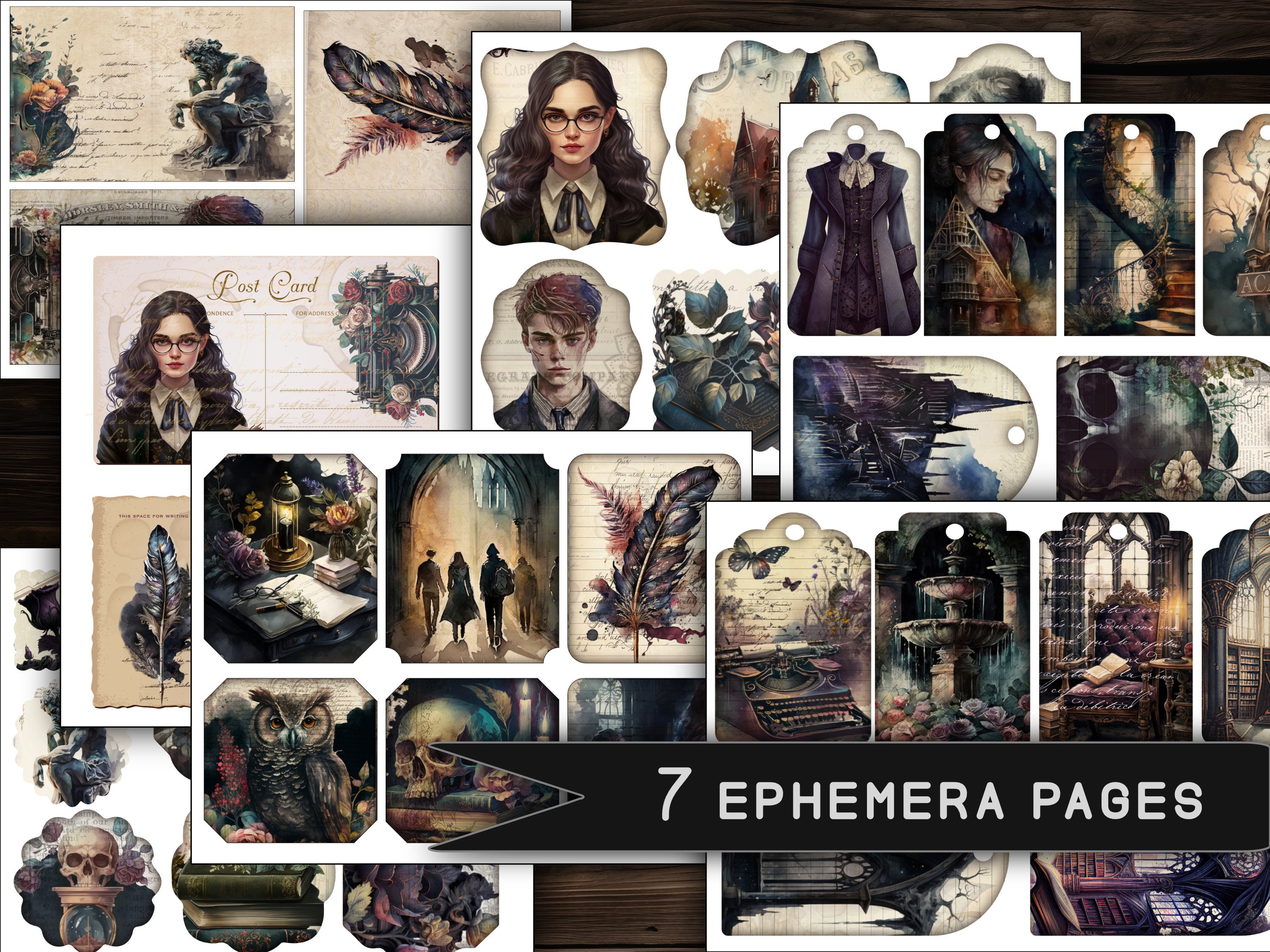 Junk Journal Kit Complete Printable Journals Digital Paper Vintage ...