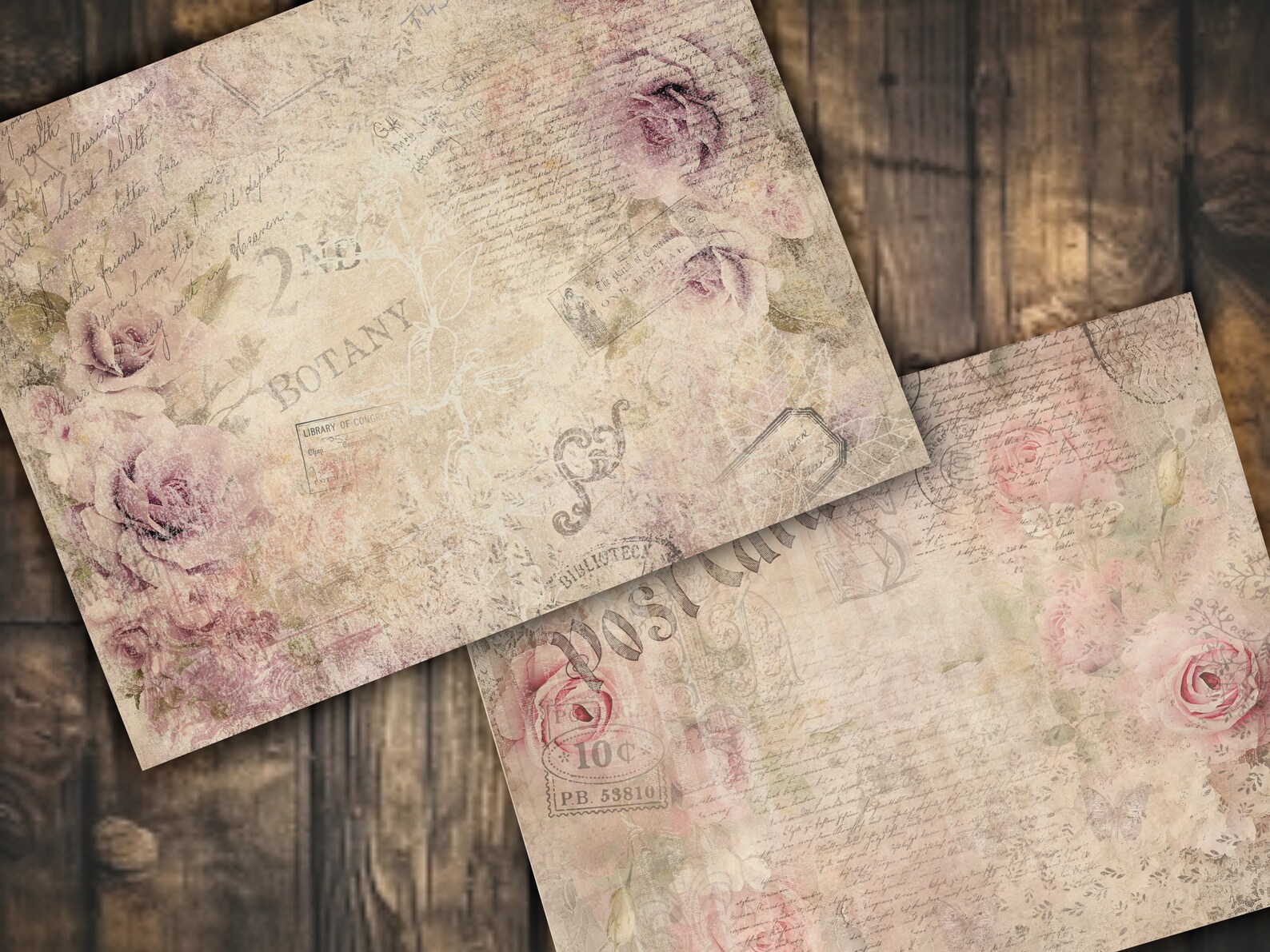 Digital Paper Pack Digital Download Scrapbook Paper Kit Collage Sheet ...