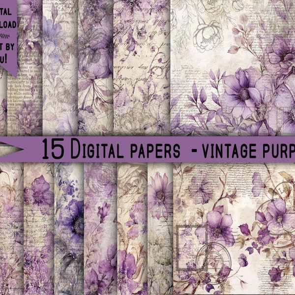 Purple Paper Pack - Etsy