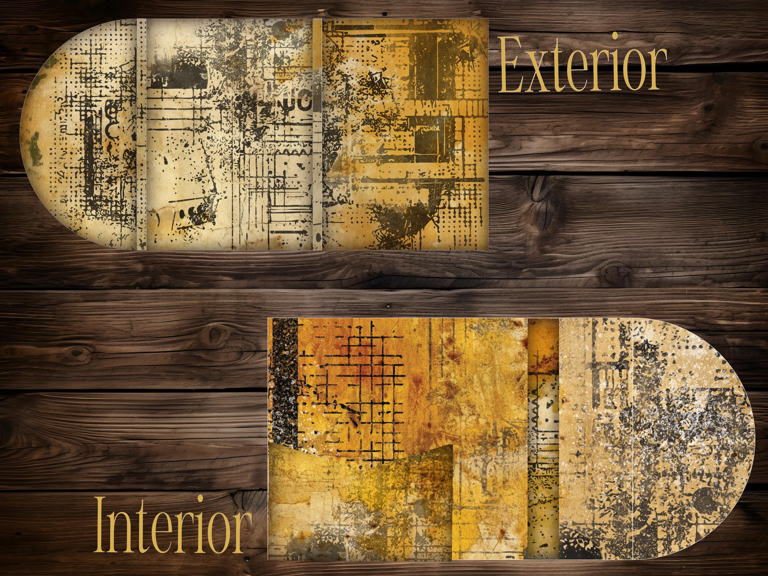ATC Cards Printable Digital Scrapbooking Kit Mixed Media Folio Template ...