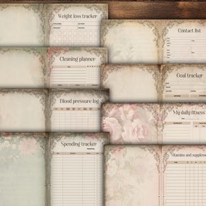 2025 Digital Planner Floral Junk Journal Kit Printable Journals Digital ...