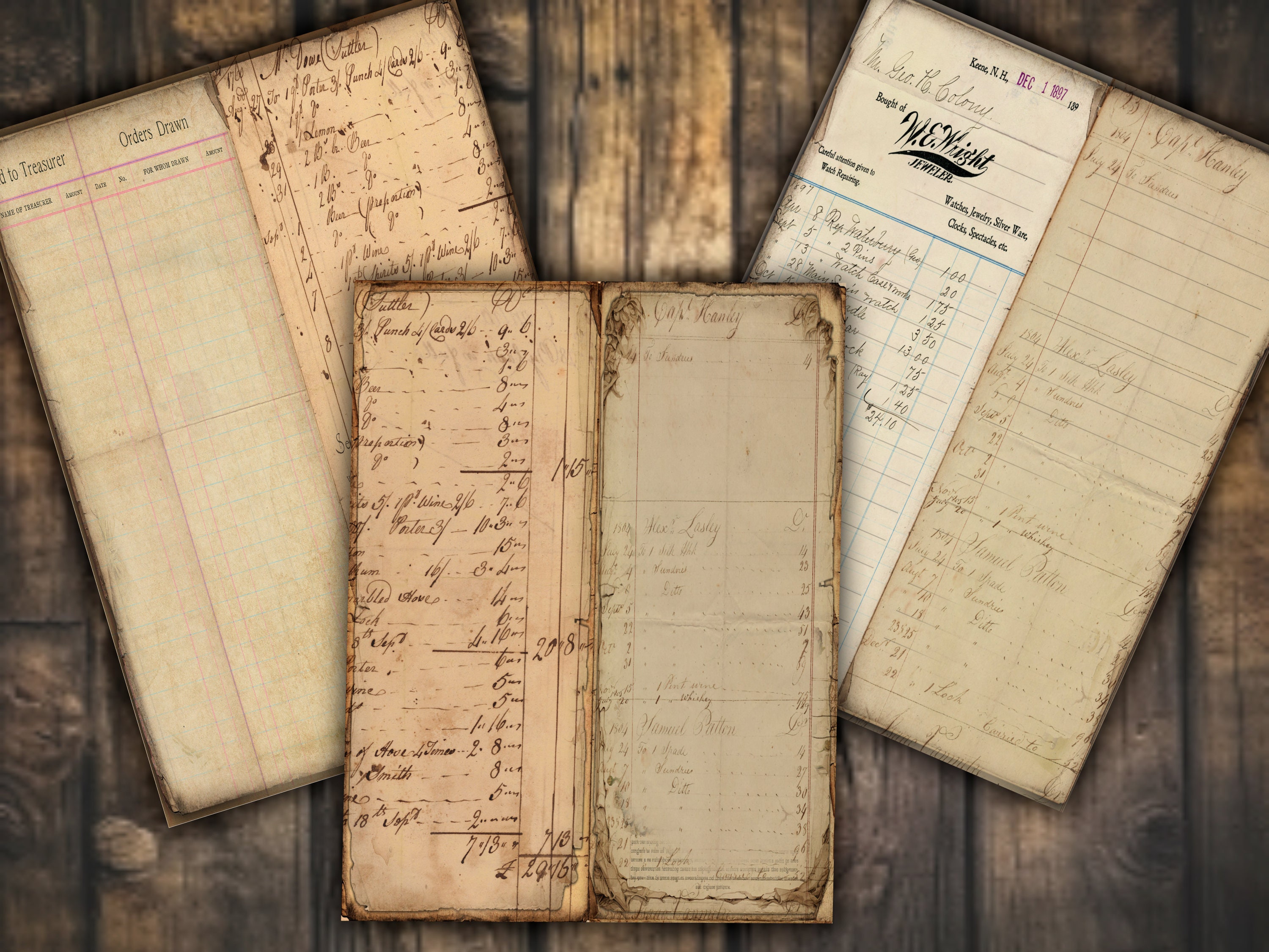 Junk Journal Pages Digital Download Scrapbook Paper Kit Collage Sheet ...
