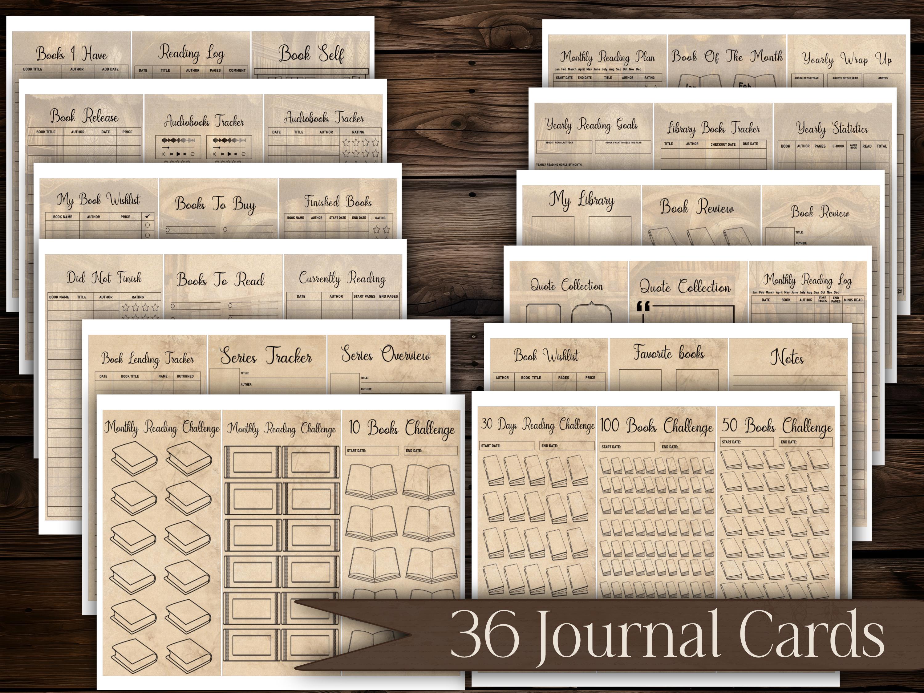 Reading Journal Folio Kit Digital Printable Book Tracker Stationery ...