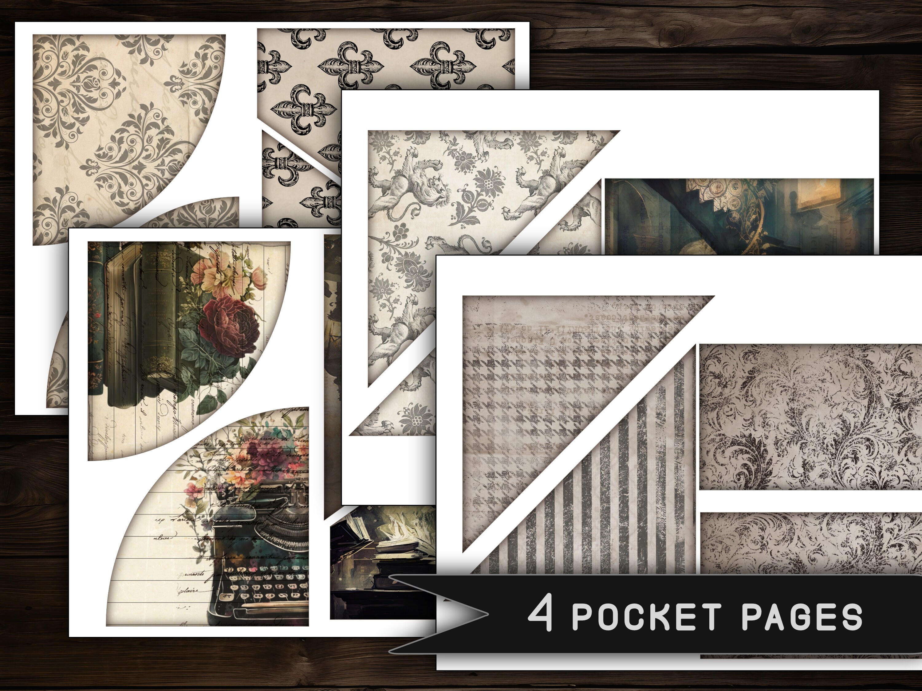 Junk Journal Kit Complete Printable Journals Digital Paper Vintage ...
