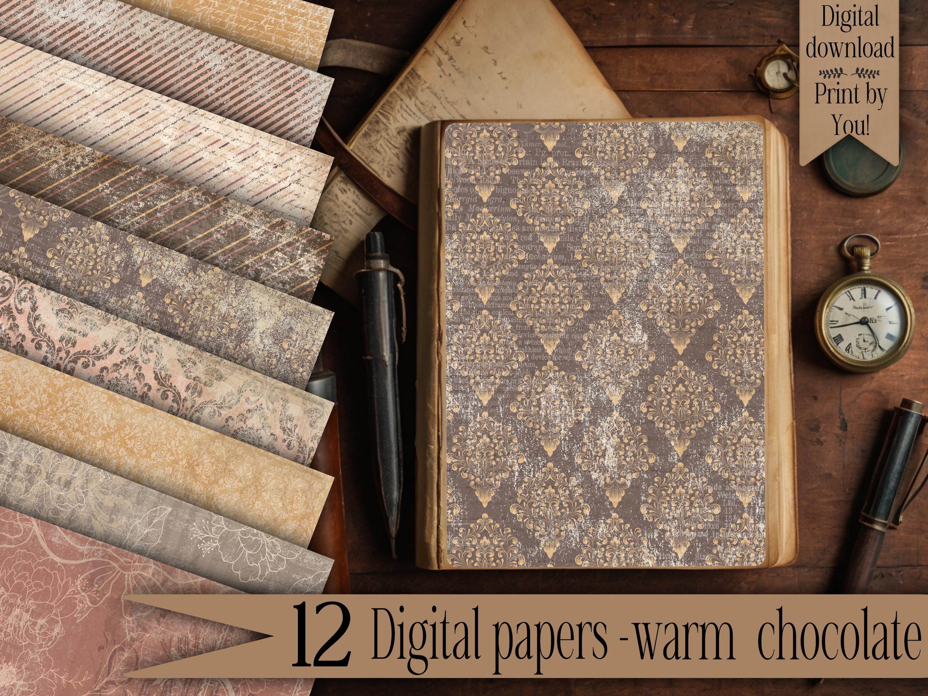 Vintage Craft Paper Pack Digital Download Mixed Media Supply Junk ...