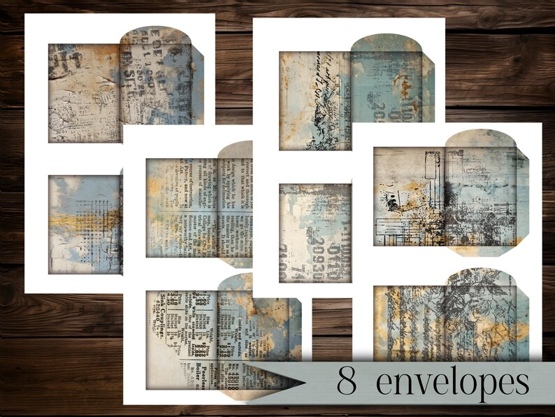 ATC Cards Printable Digital Scrapbooking Kit Mixed Media Folio Template ...