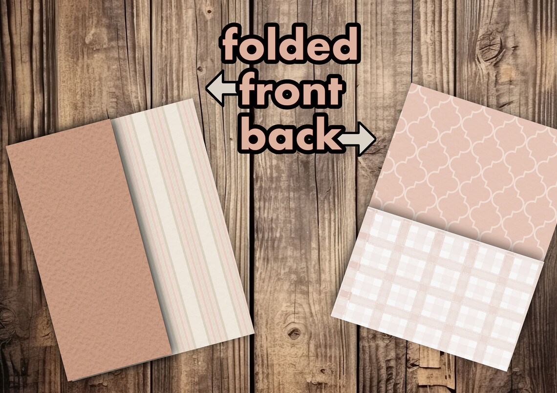 Pink Folio Card Holder Digital Printable Folio Vintage Girls Cute ...
