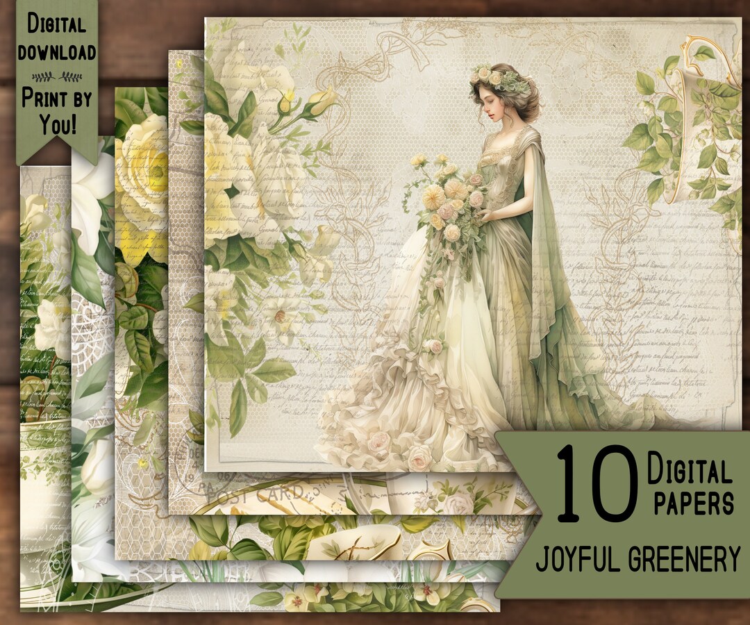 Digital Paper Pack Digital Download Scrapbook Paper Kit Collage Sheet ...