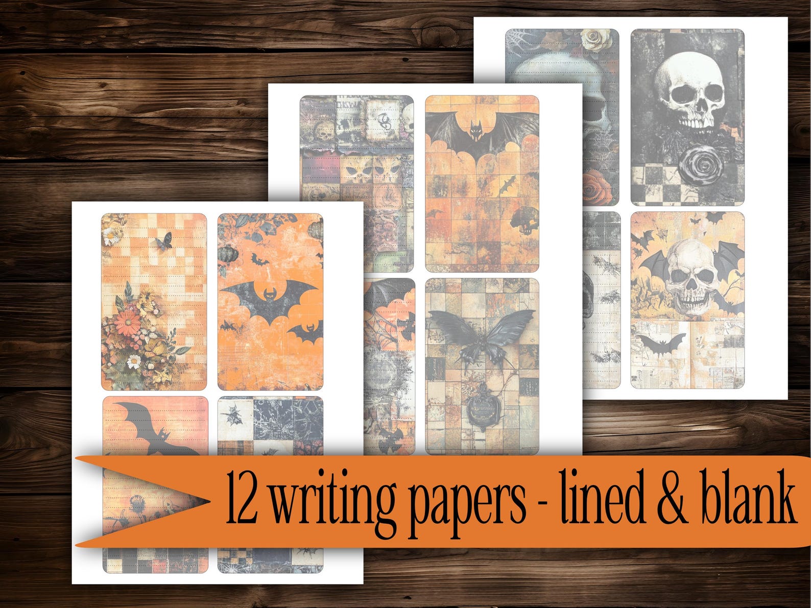 Halloween Junk Journal Kit | Spooky Stationery Folio Printable | Gothic ...