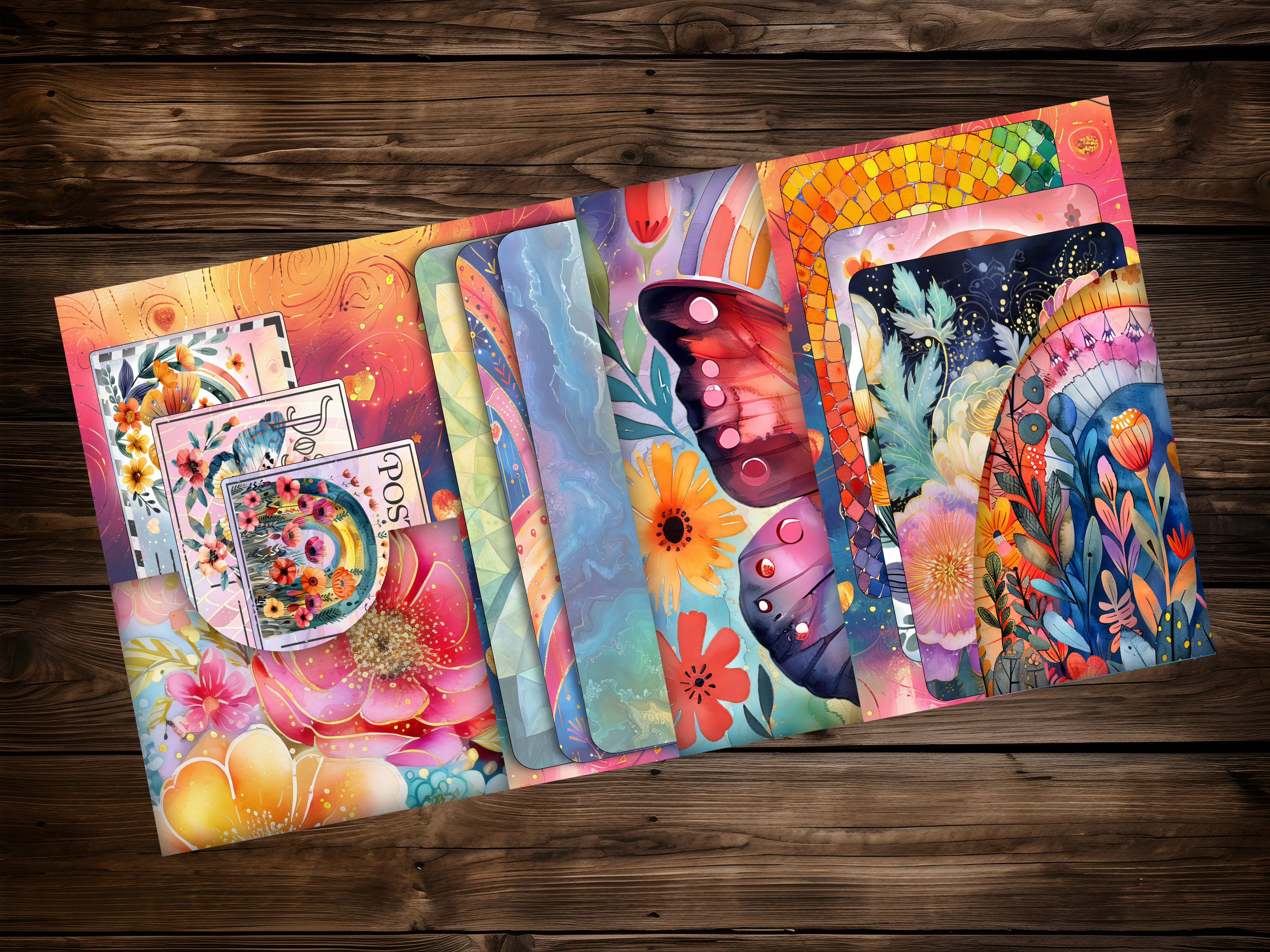 Vintage Folio Card Holder Digital Printable Vintage Junkjournal ...