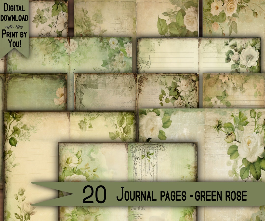 Junk Journal Pages Digital Download Scrapbook Paper Kit Collage Sheet ...
