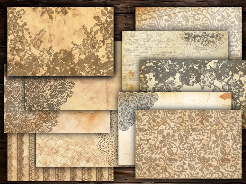 Vintage Filler Papers Basic Junk Journal Kit Printable Ephemera Pack ...