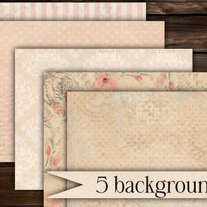 Easter Floral Folio Kit Printable Card Holder Envelope Set Soft Pastel ...