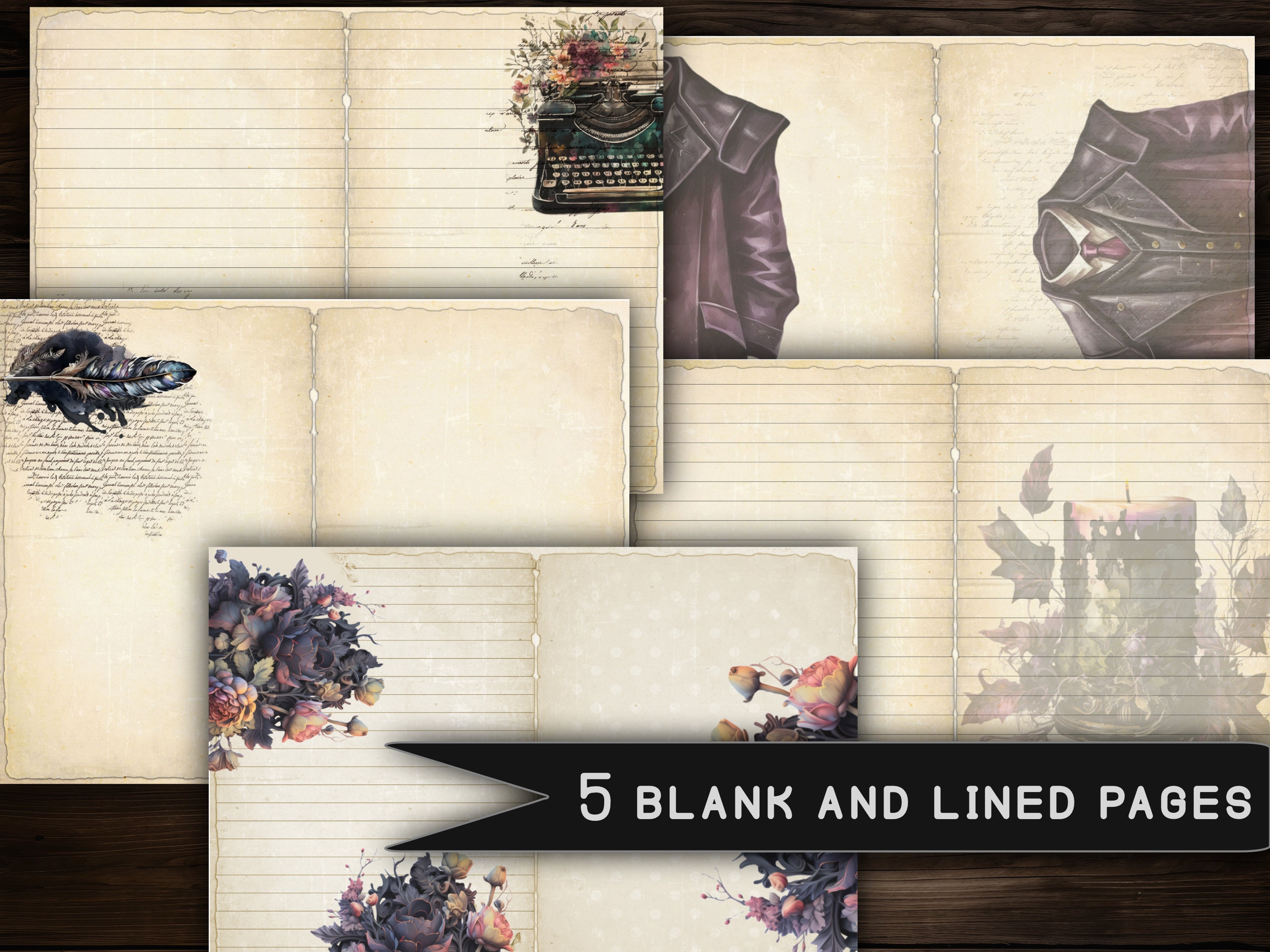 Junk Journal Kit Complete Printable Journals Digital Paper Vintage ...