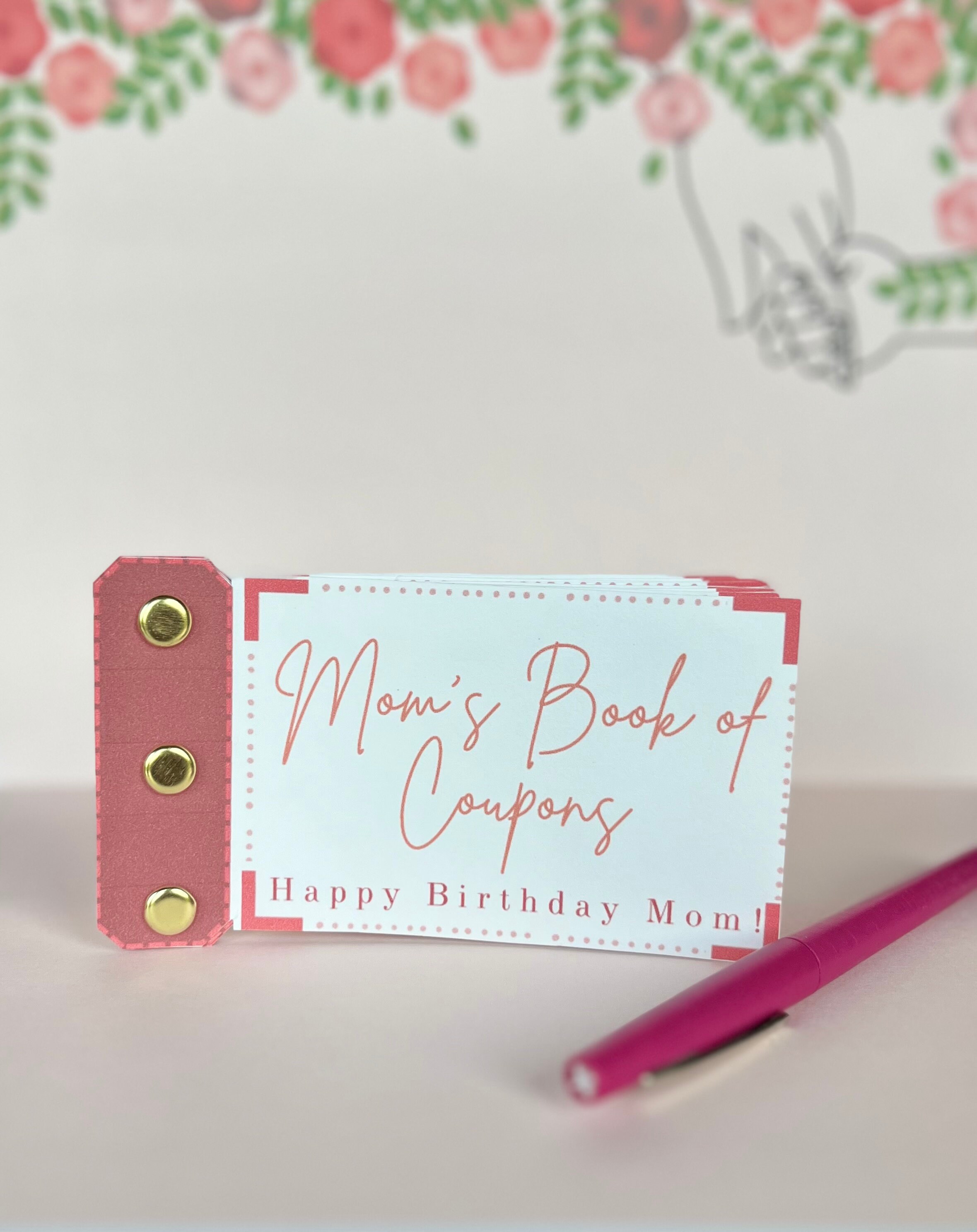 Mom's Birthday Coupon Book, Gift for Mom, Certificate Gift. Coupon Book ...