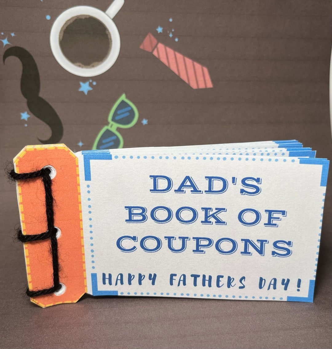 Father's Day Coupon Book, Gift for Dad, Certificate Gift. Link in ...