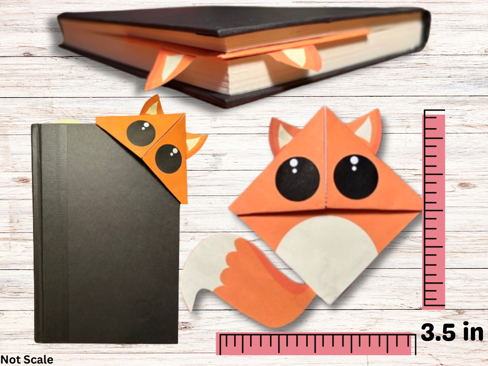 Fox Bookmark, Corner Bookmark, Quick and Easy Craft, Printable, Animal ...