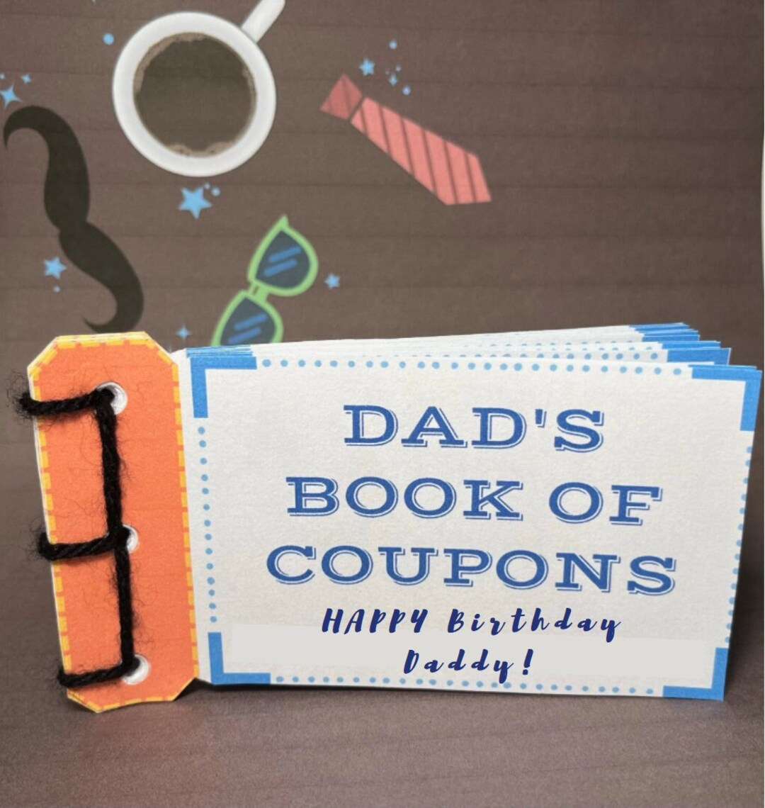 Dad's Birthday Coupon Book, Printable Gift (PDF) - Etsy