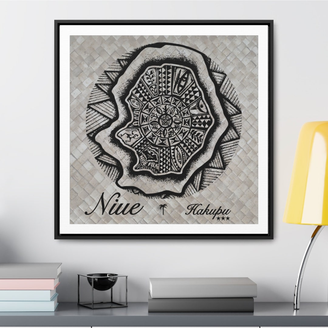 Niue Island Map Weave Pattern Black Hand Drawn Print House Decor - Etsy