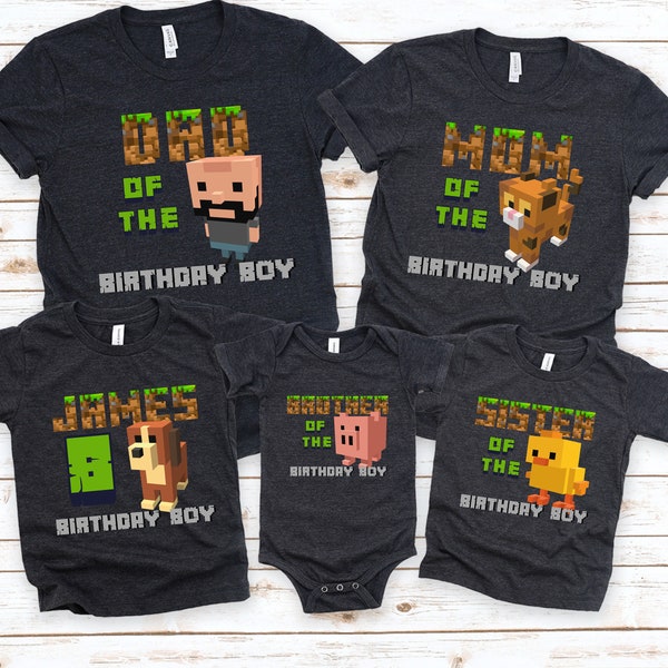 Minecrafter Birthday Shirt - Etsy