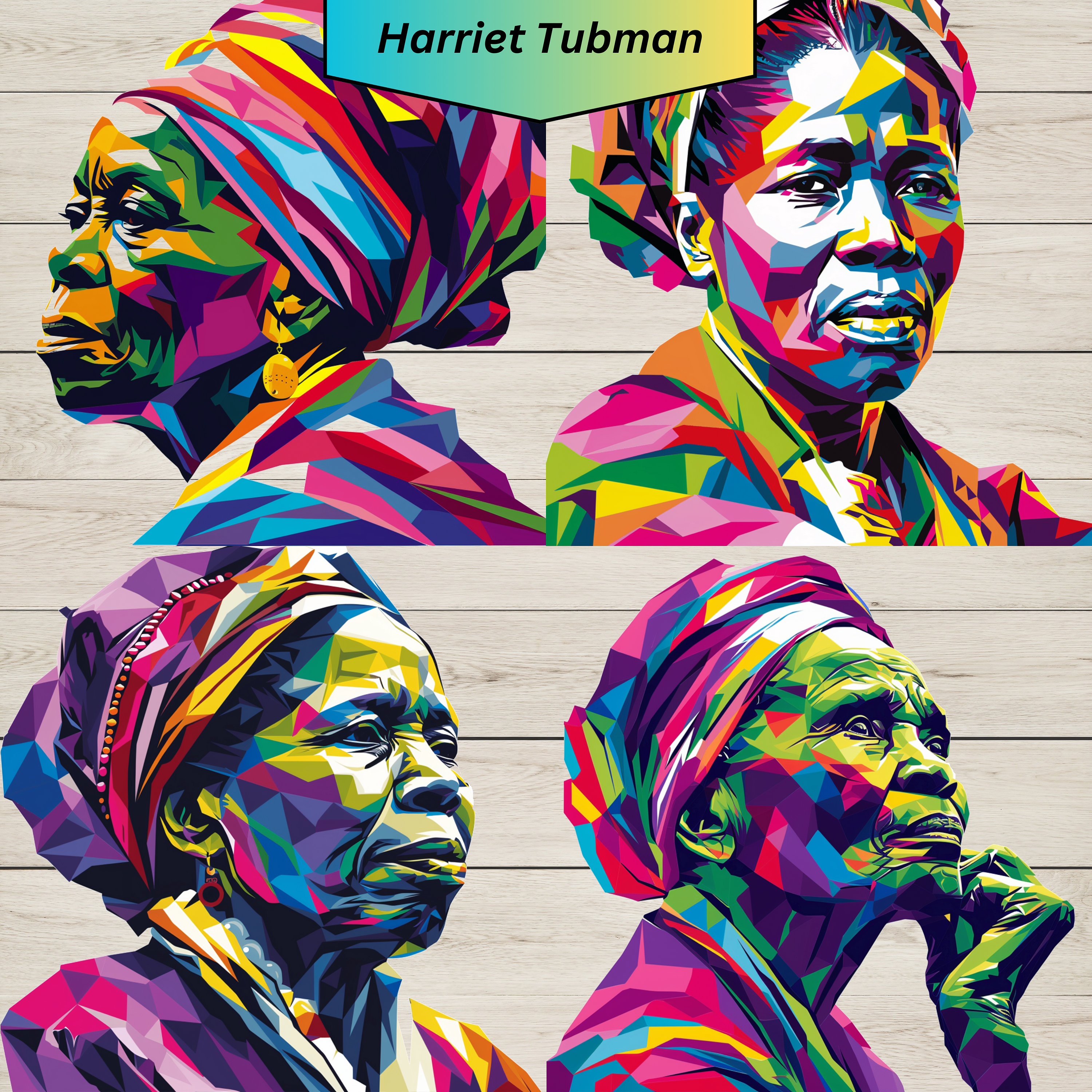 Inspirational Women Clipart Bundle: Abstract Portraits (PNG & SVG) - Etsy