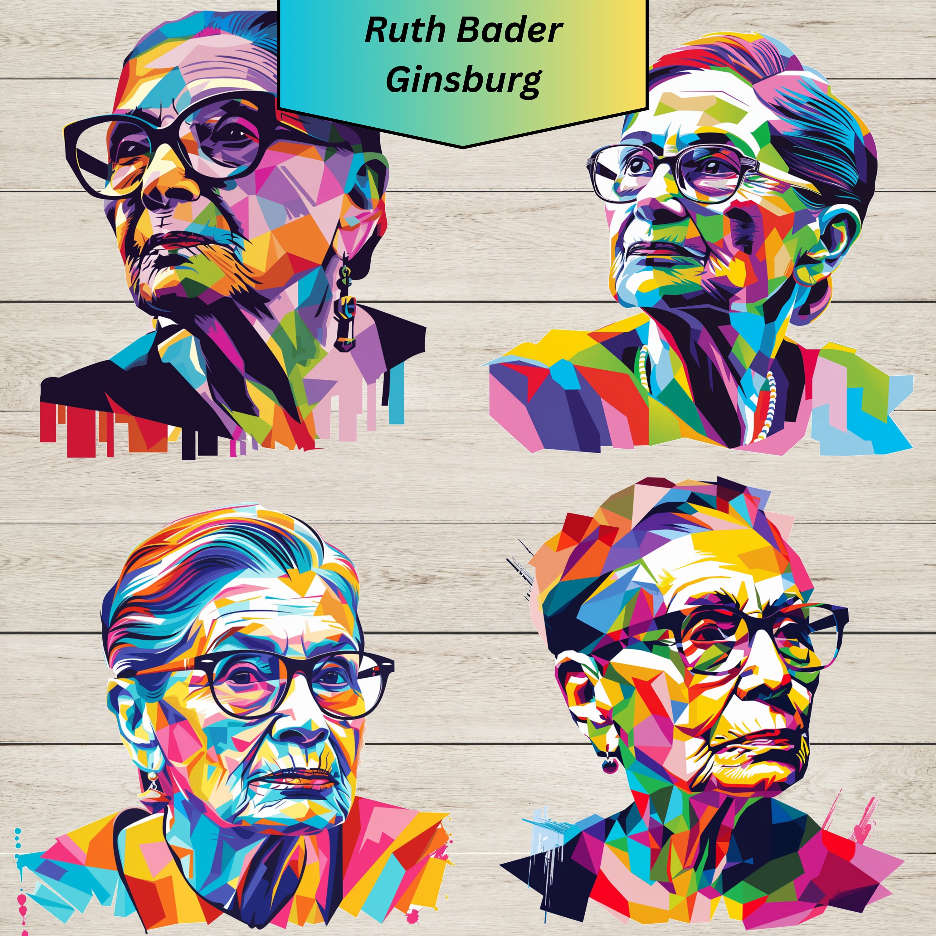 Inspirational Women Clipart Bundle: Abstract Portraits (PNG & SVG) - Etsy