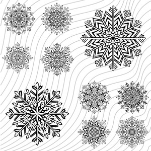 320 Snowflake Mandala SVG PNG Bundle | Winter Decor, Cut Files, Instant ...