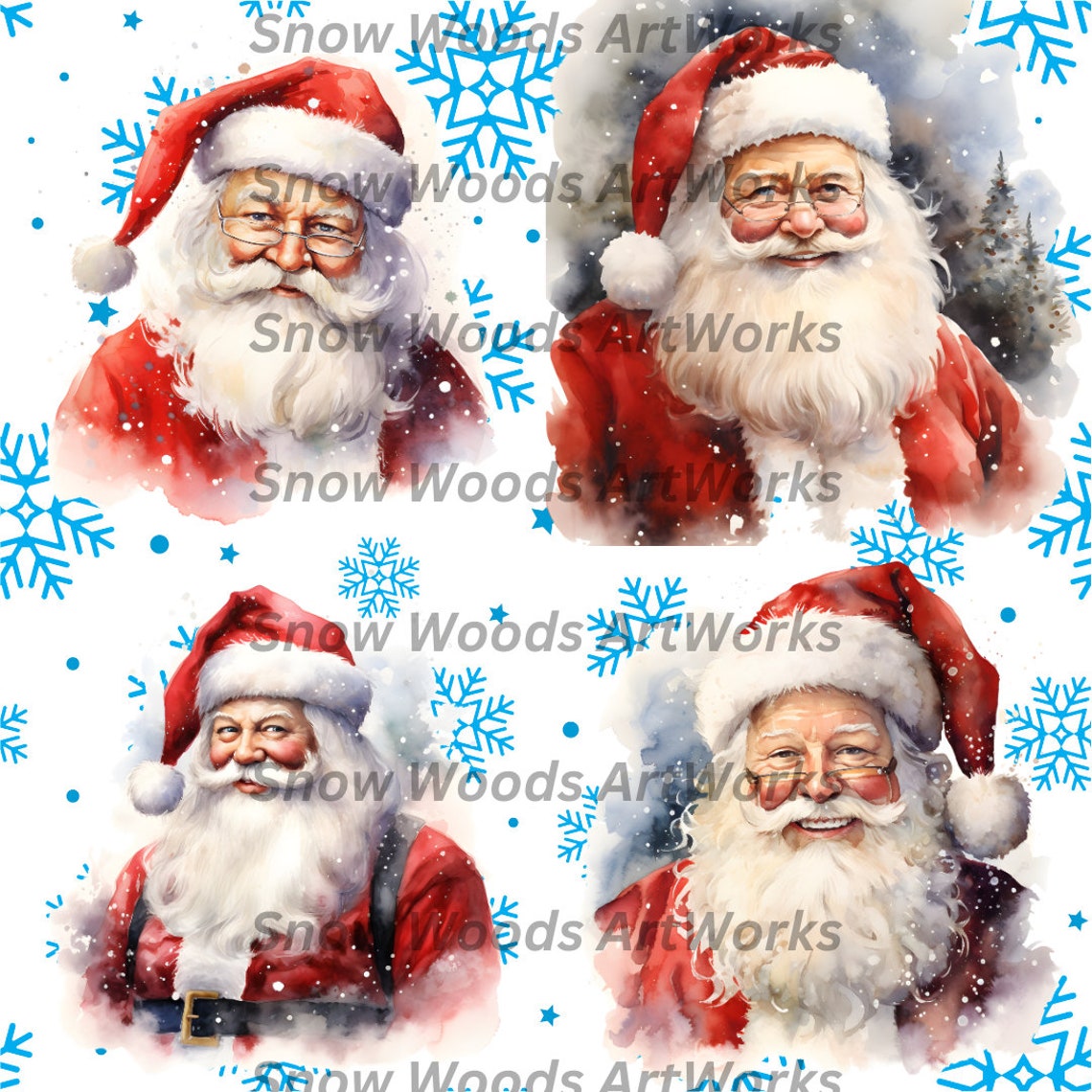 27 Watercolor Santa Claus Clipart Bundle, Chrismas Svg, Santa Png ...