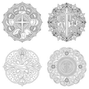 Religious Mandala SVG PNG Bundle: Christian & Spiritual Cut Files - Etsy