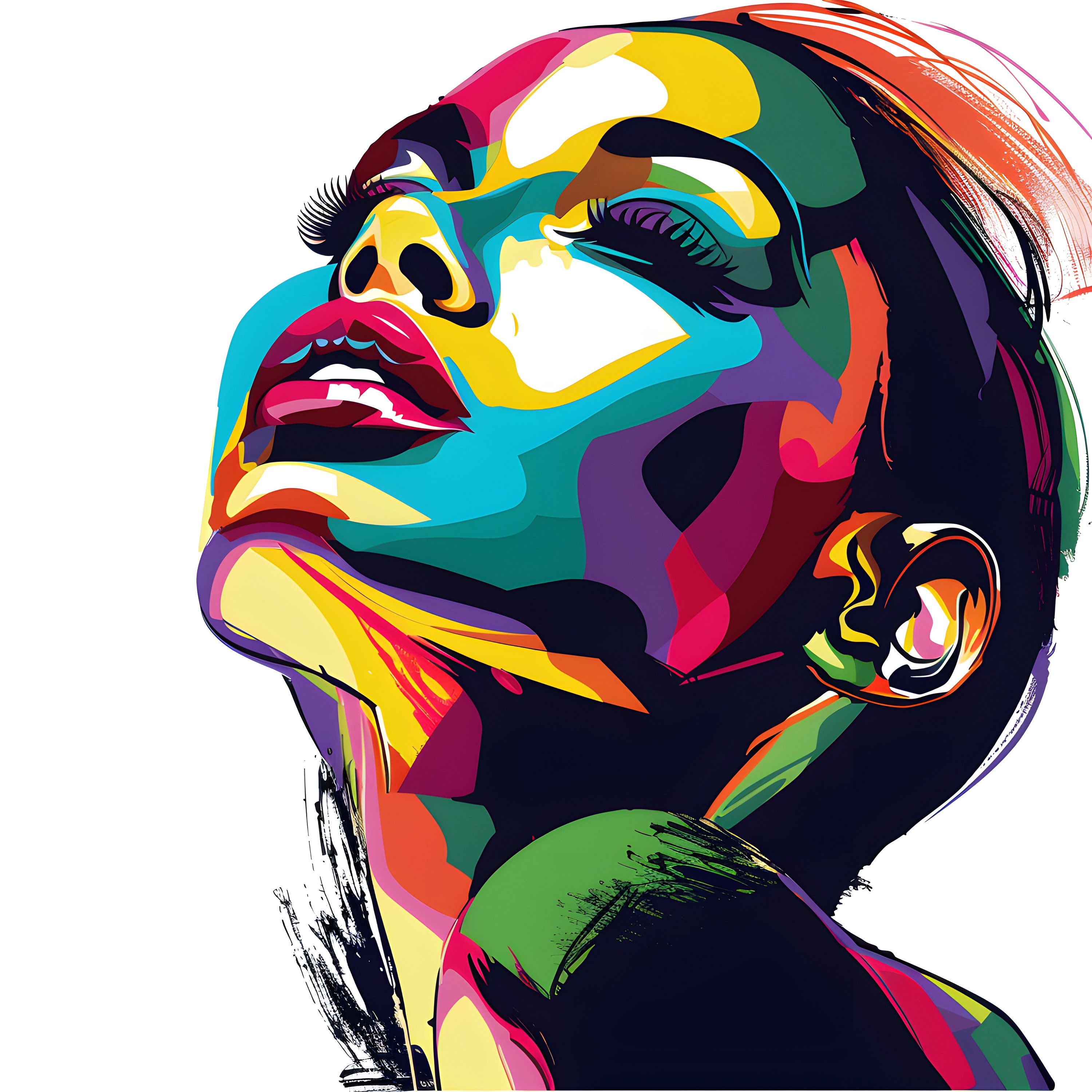 Colorful Abstract Women Clipart Bundle Diverse Representations Girl ...